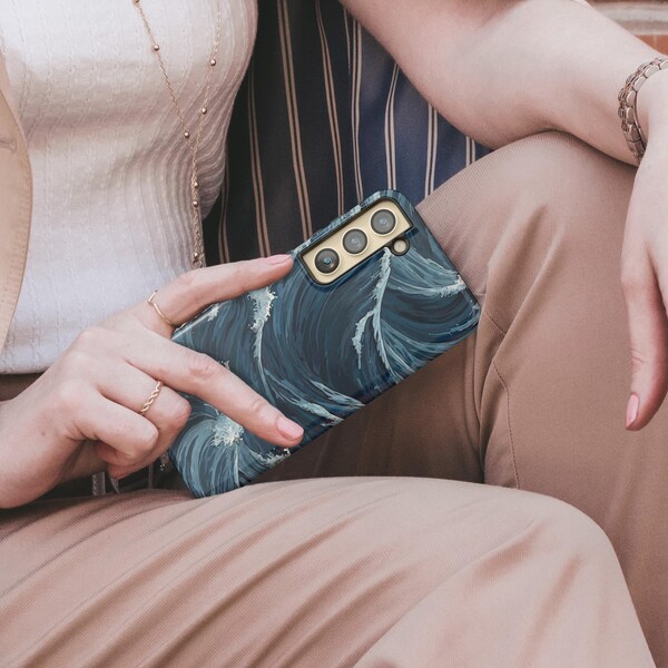 Blue Wave Phone Case - Etsy