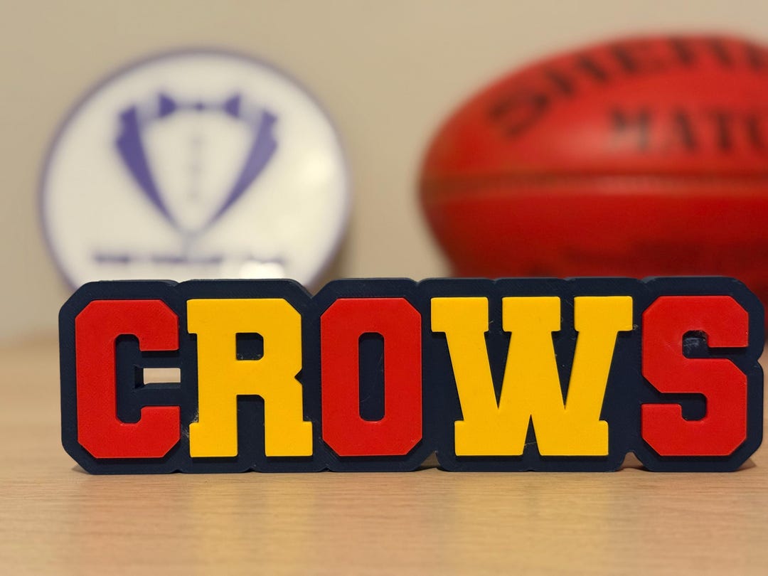 Personalised AFL Team Nameplate – Custom 3D Printed Sign for Man Caves ...