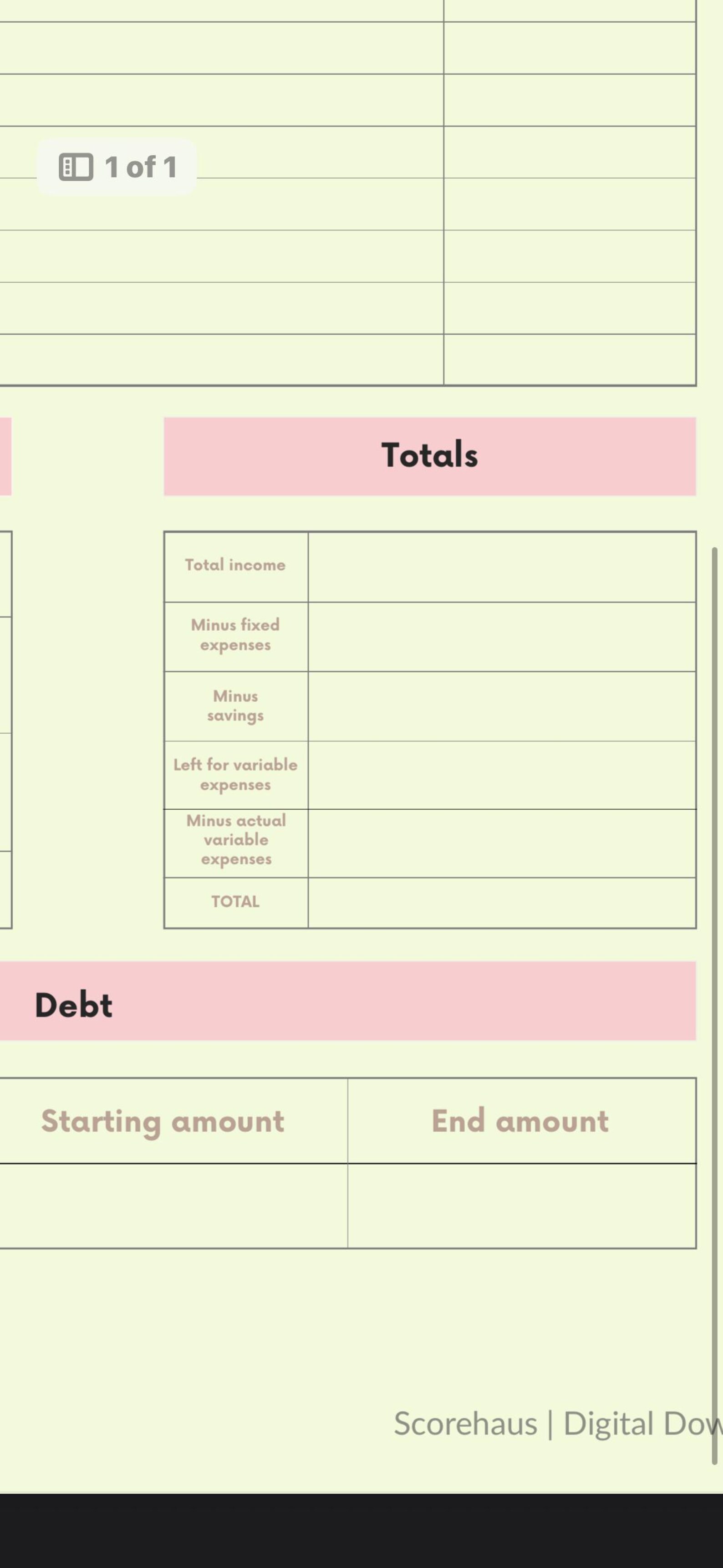 Printable Monthly Budget Sheet | Blush Pin - Etsy