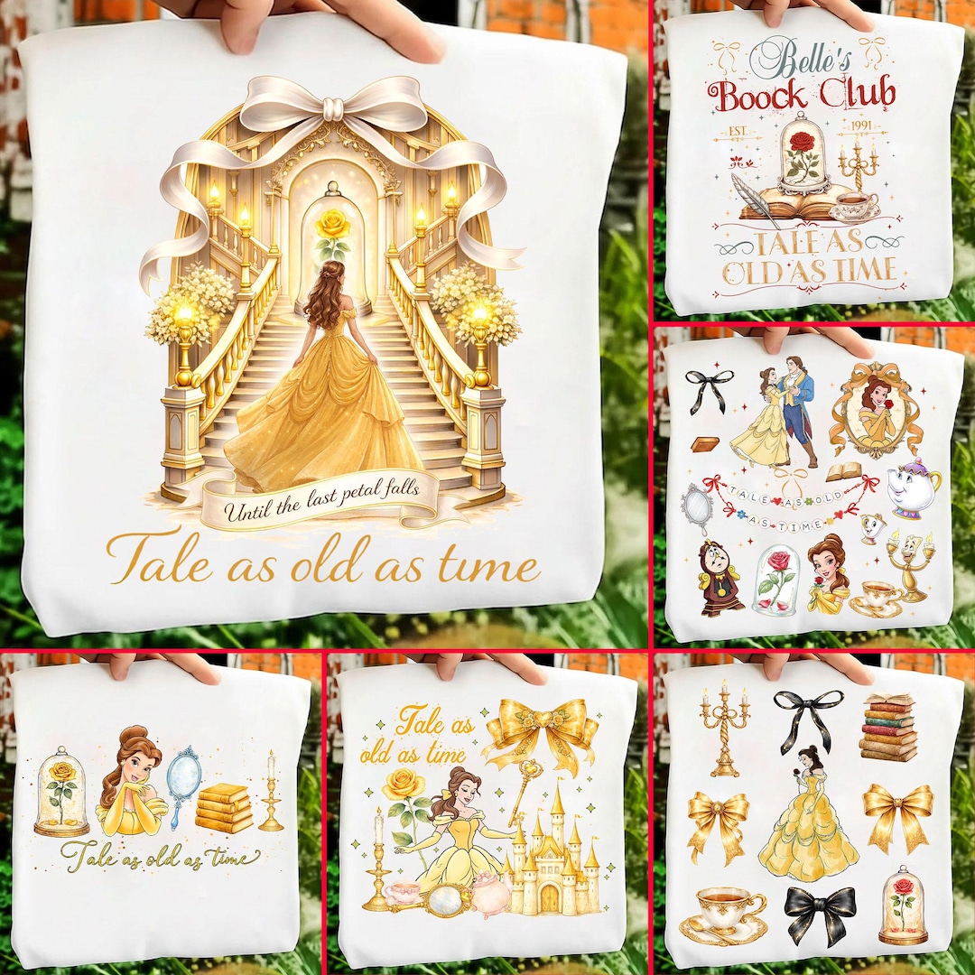 Princess PNG Bundle, Tale as Old as Time, Enchanted Rose Castle ...