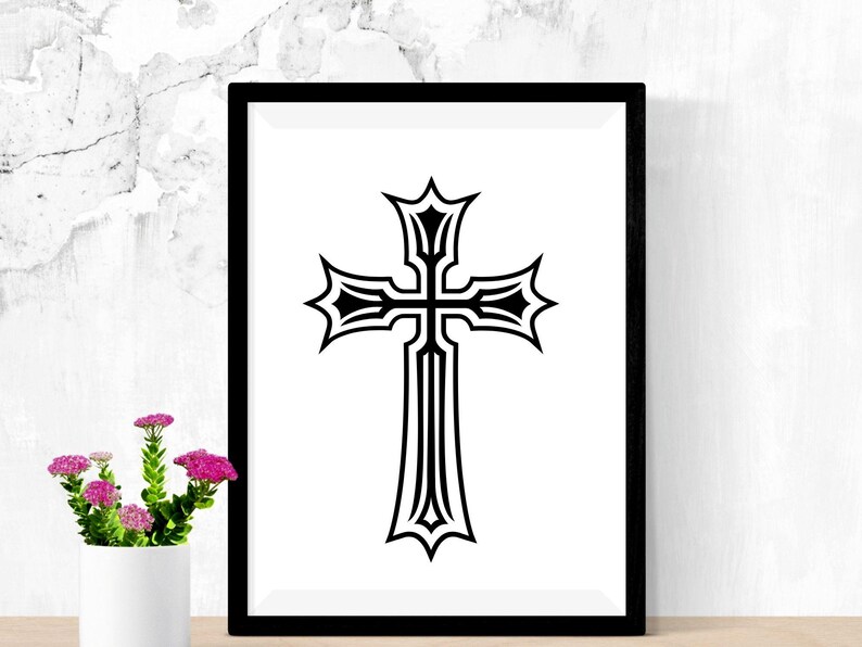 Baroque Cross Svg Collection, Christian Cross, Religious Church Patch ...