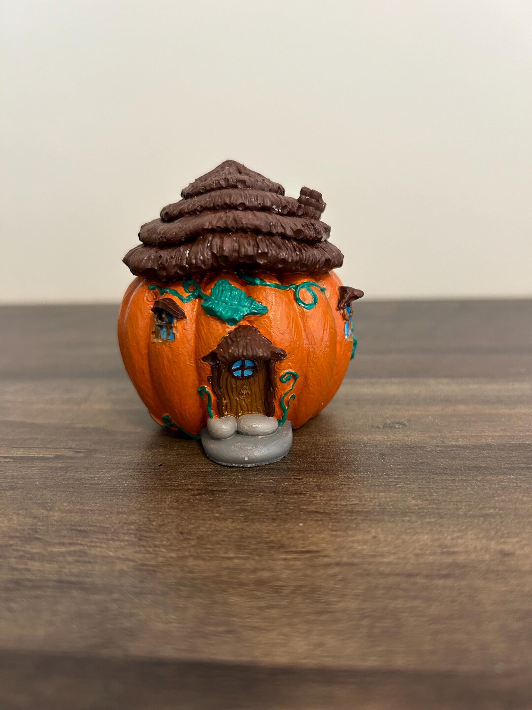 Handmade Plaster of Paris Pumpkin House Ornament - Etsy