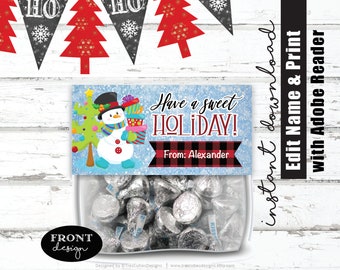 Snowman Treat Bag | Etsy