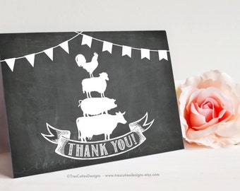 Cow thank you cards | Etsy