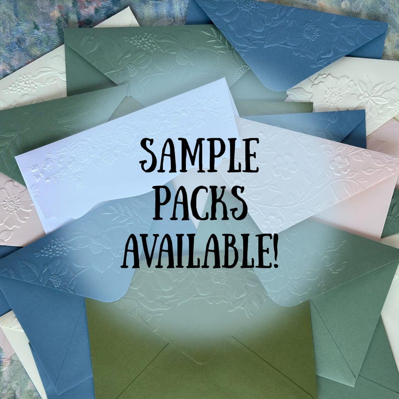 4x6 Envelope Packs Embossed (climbing Flowers Pattern) - Etsy