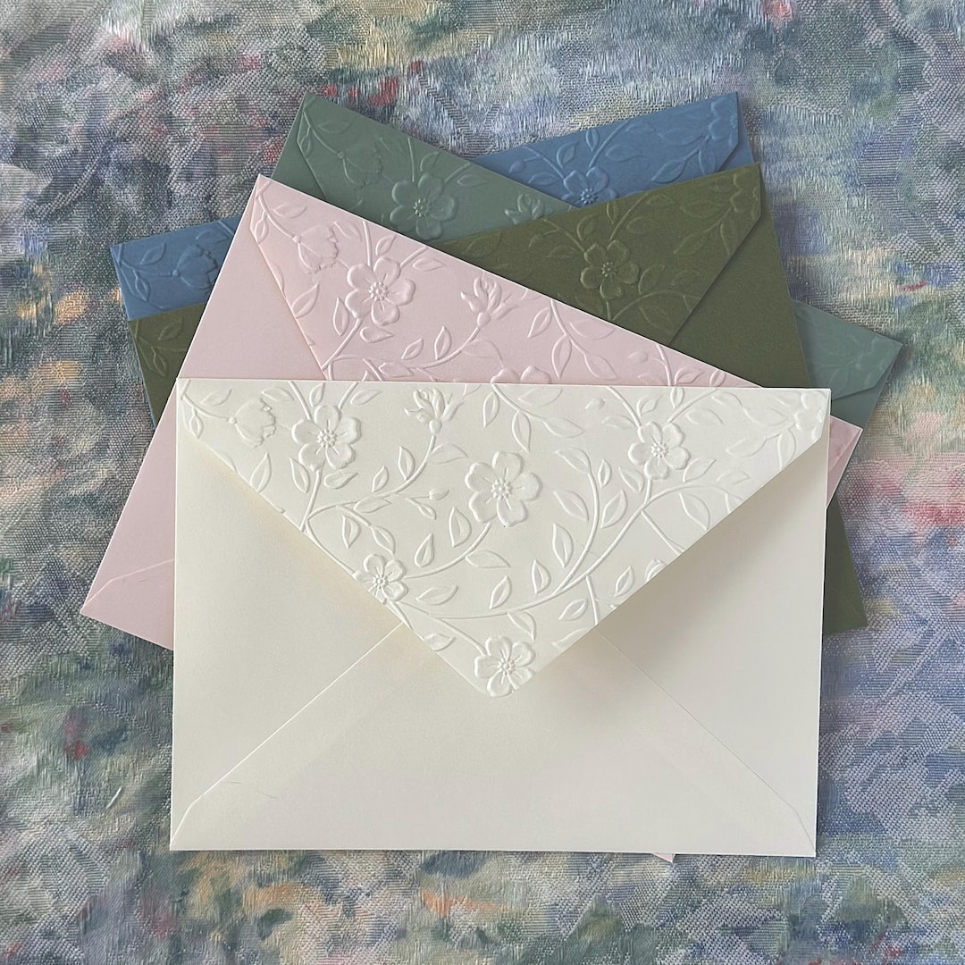 5x7 Envelope Packs Embossed (climbing Flowers Pattern) - Etsy