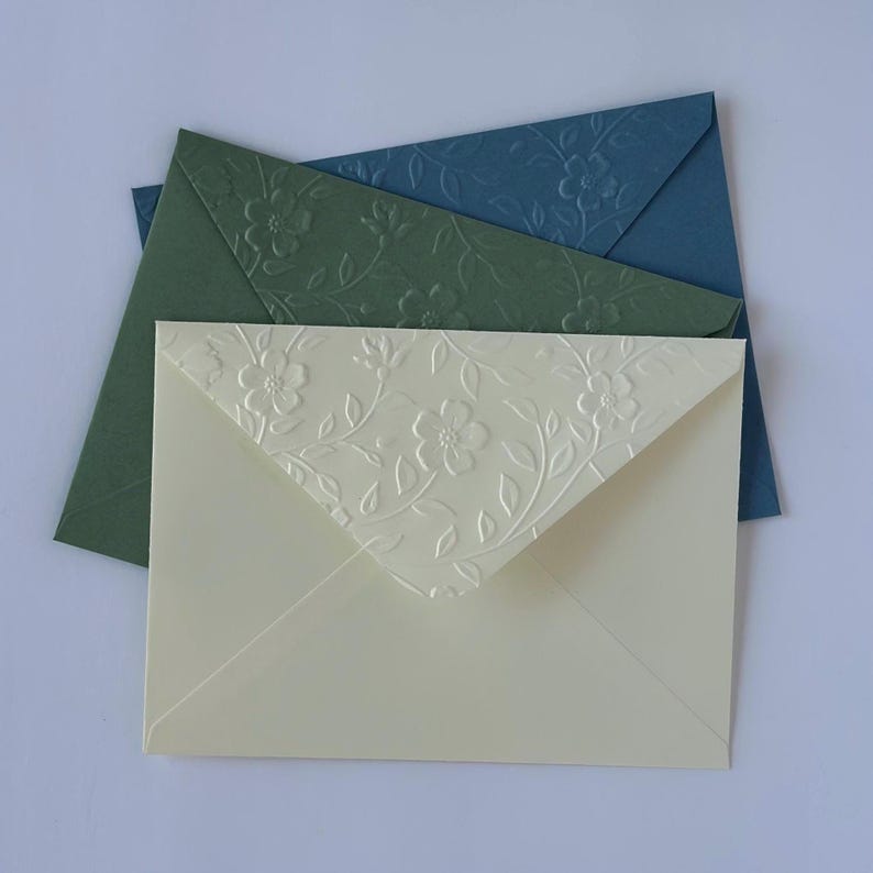 4x6 Envelope Packs Embossed (climbing Flowers Pattern) - Etsy