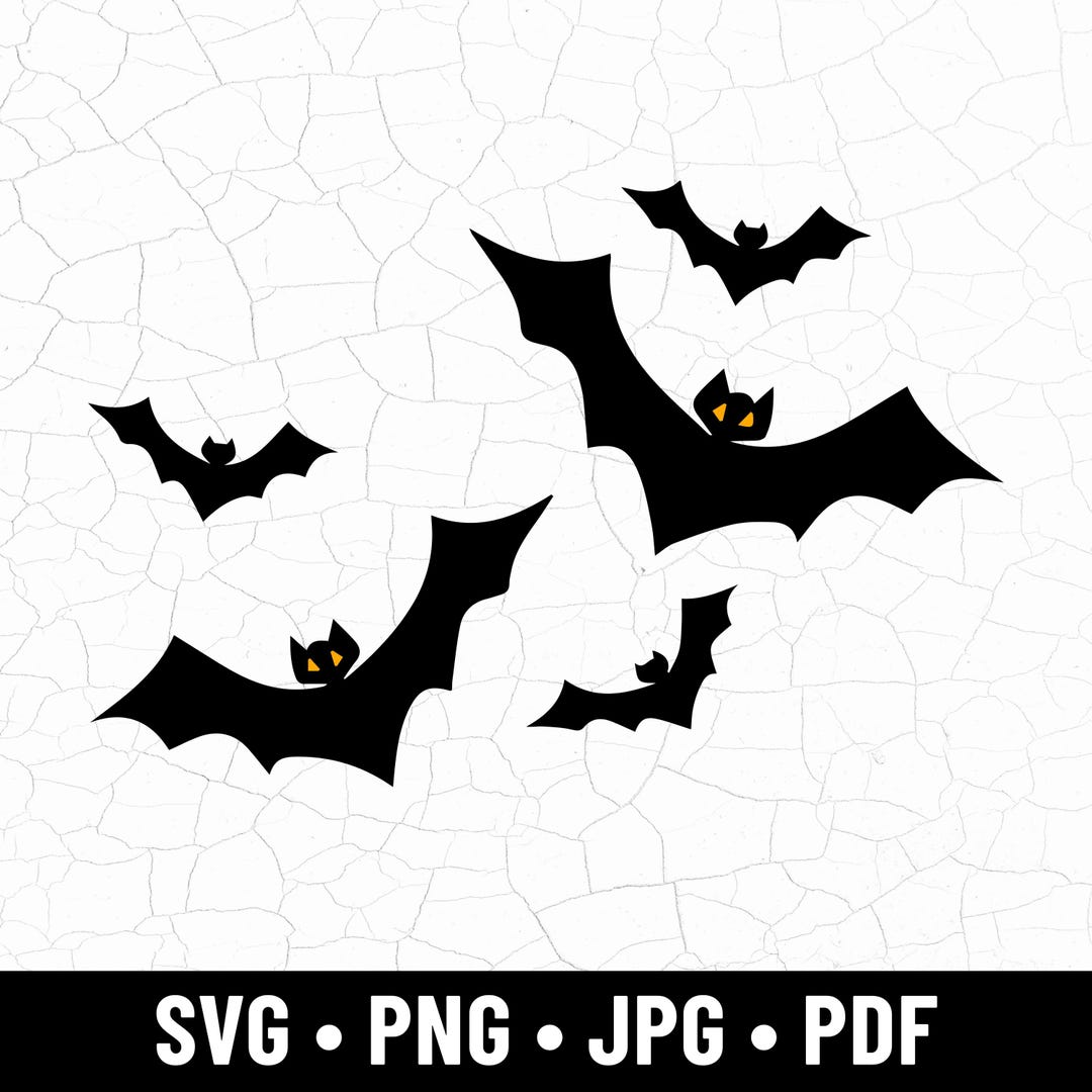 Halloween Bats SVG, Spooky Bat Clipart, Cut Files Instant Download - Etsy