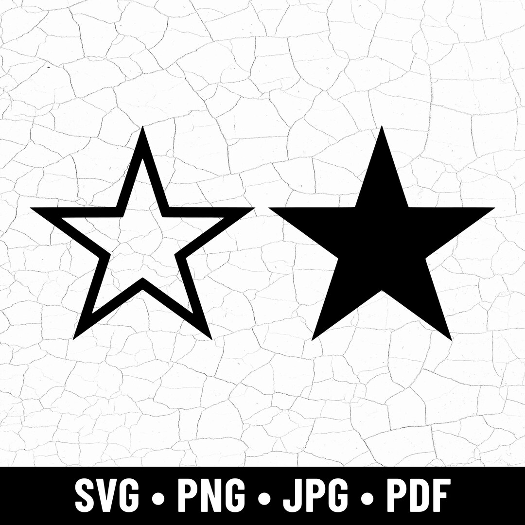 Star SVG, Cut Files, Silhouette, Vector, Clipart Instant Digital ...
