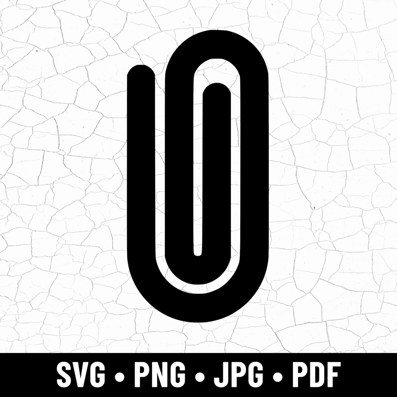 Jumbo Paperclip SVG, Paperclip Clipart, Large Clip Art Silhouette ...
