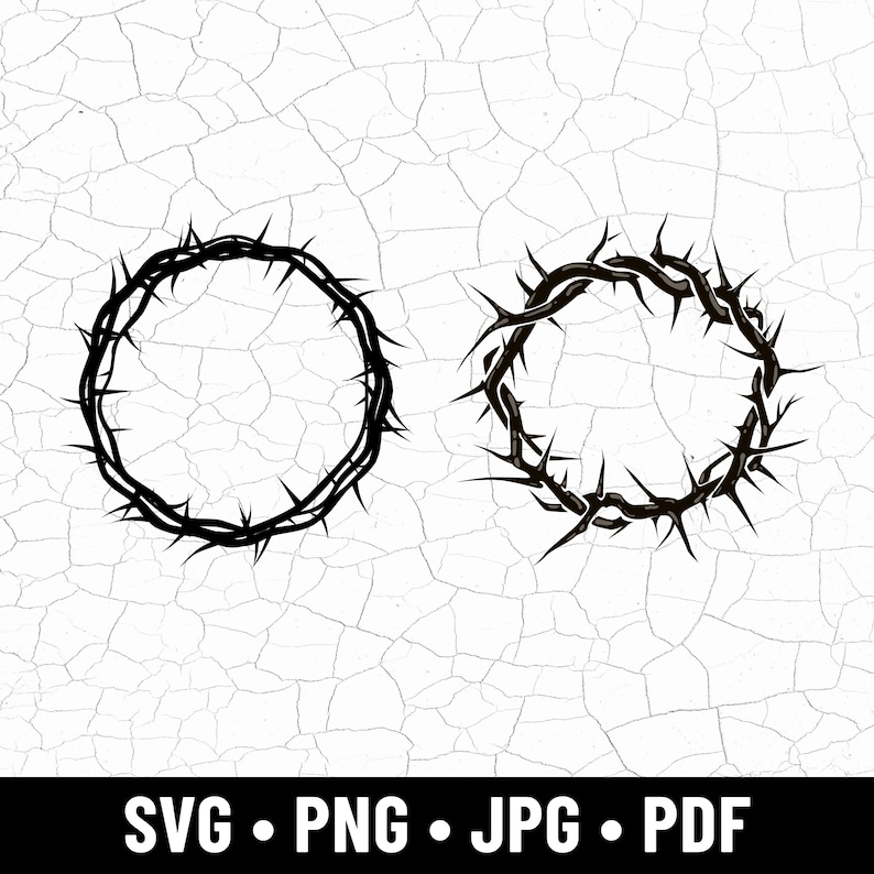 Crown of Thorns SVG, Christian Easter Wreath Clipart (digital Download ...