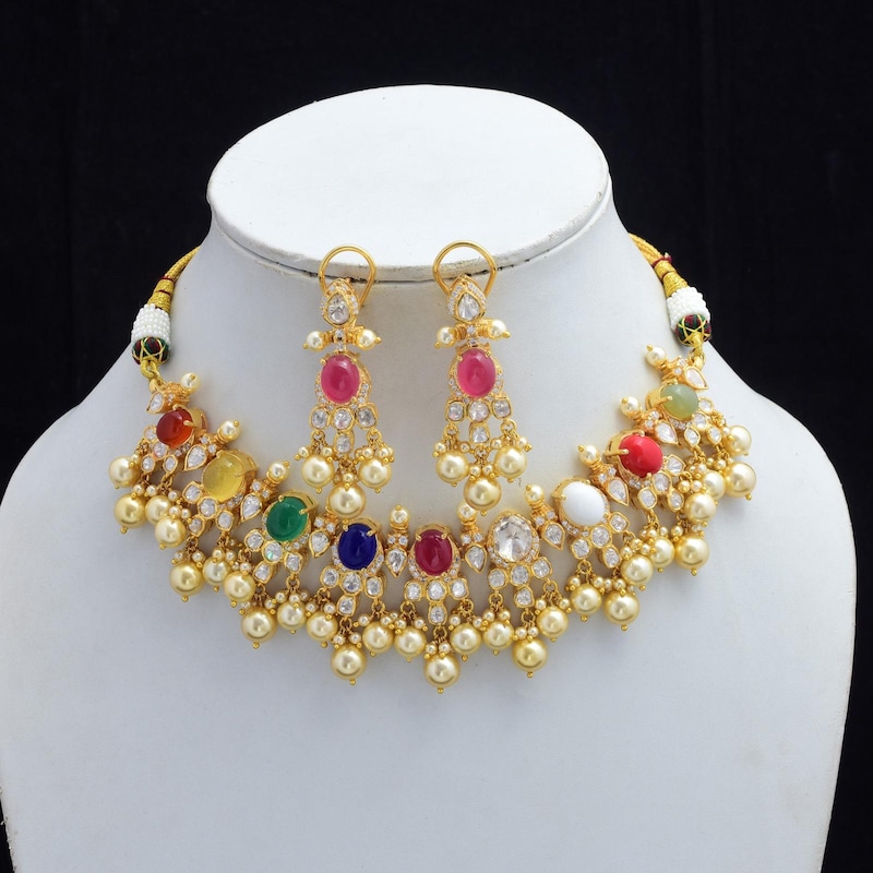 Navratna Jewellery Sets - Etsy UK