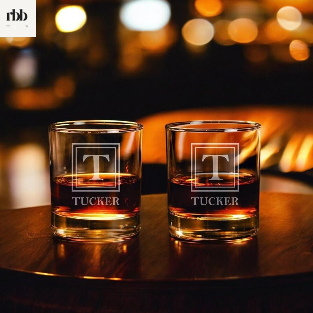 Custom Engraved Whiskey Glasses, Personalized Monogram Glassware ...