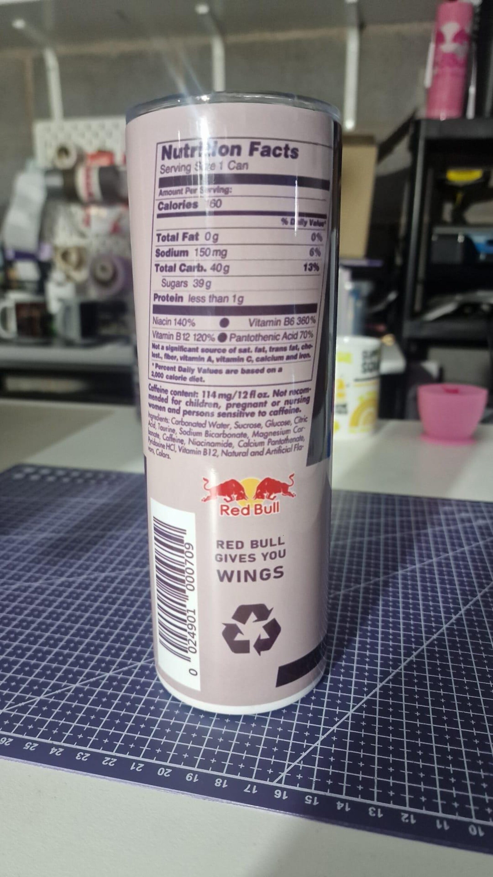 Red Bull Energy Drink Tumbler 20oz | Energy Drink Inspired Skinny ...
