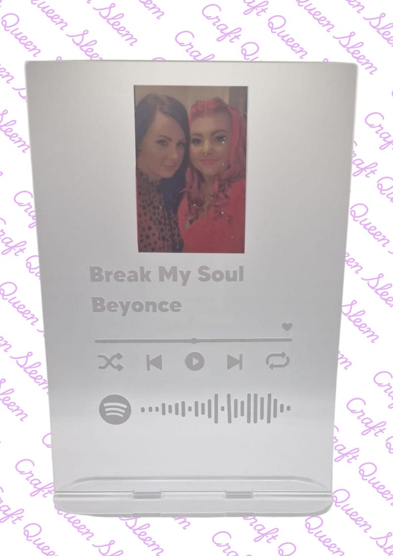 Custom Song Photo Stand Frame – Personalised Music Plaque With Photo ...