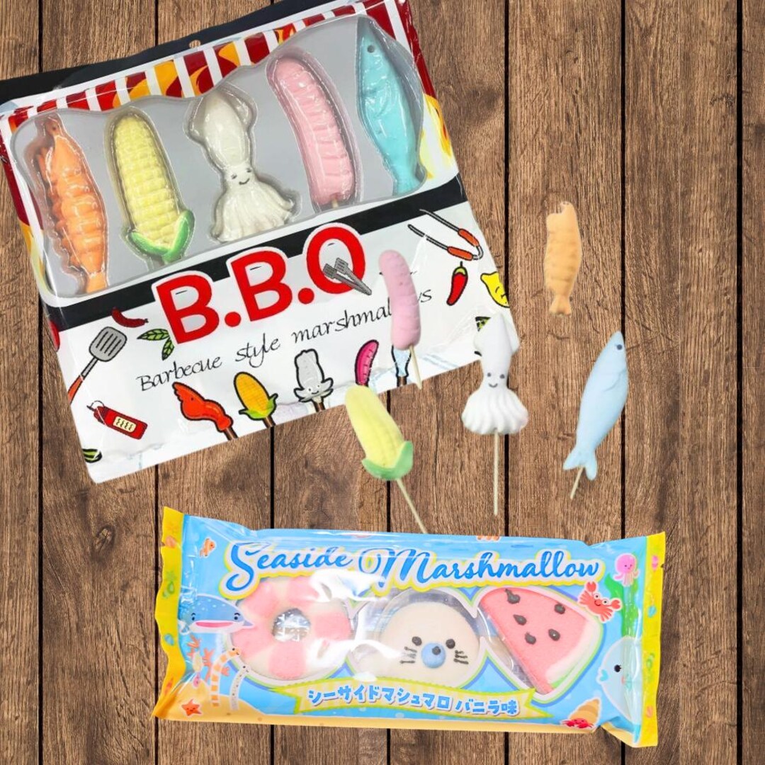 BBQ Skewer Marshmallow Set – Cute Japanese Campfire Sweets | Outdoor ...