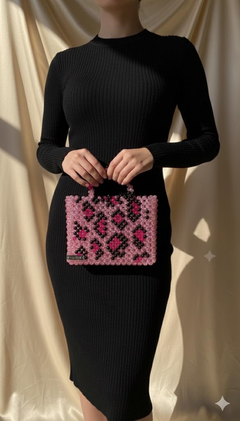 The Pink Leopard Bag| Mini Statement Tote Bag - Etsy
