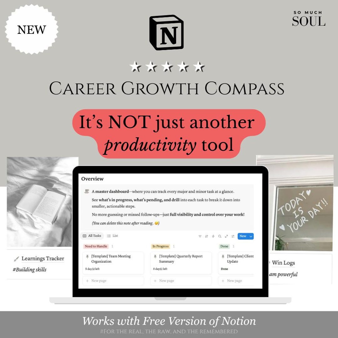 Career Growth Tracker Template – Professional Development Planner ...