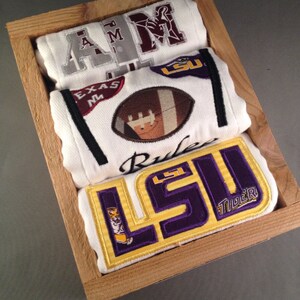 House Divided Set of 3 Personalized Burp Cloths - Etsy