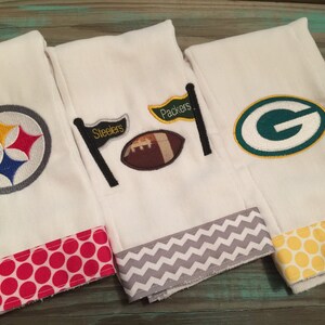 Personalized Burp Cloths, House Divided, NFL, NBA, Hockey, MLB - Etsy