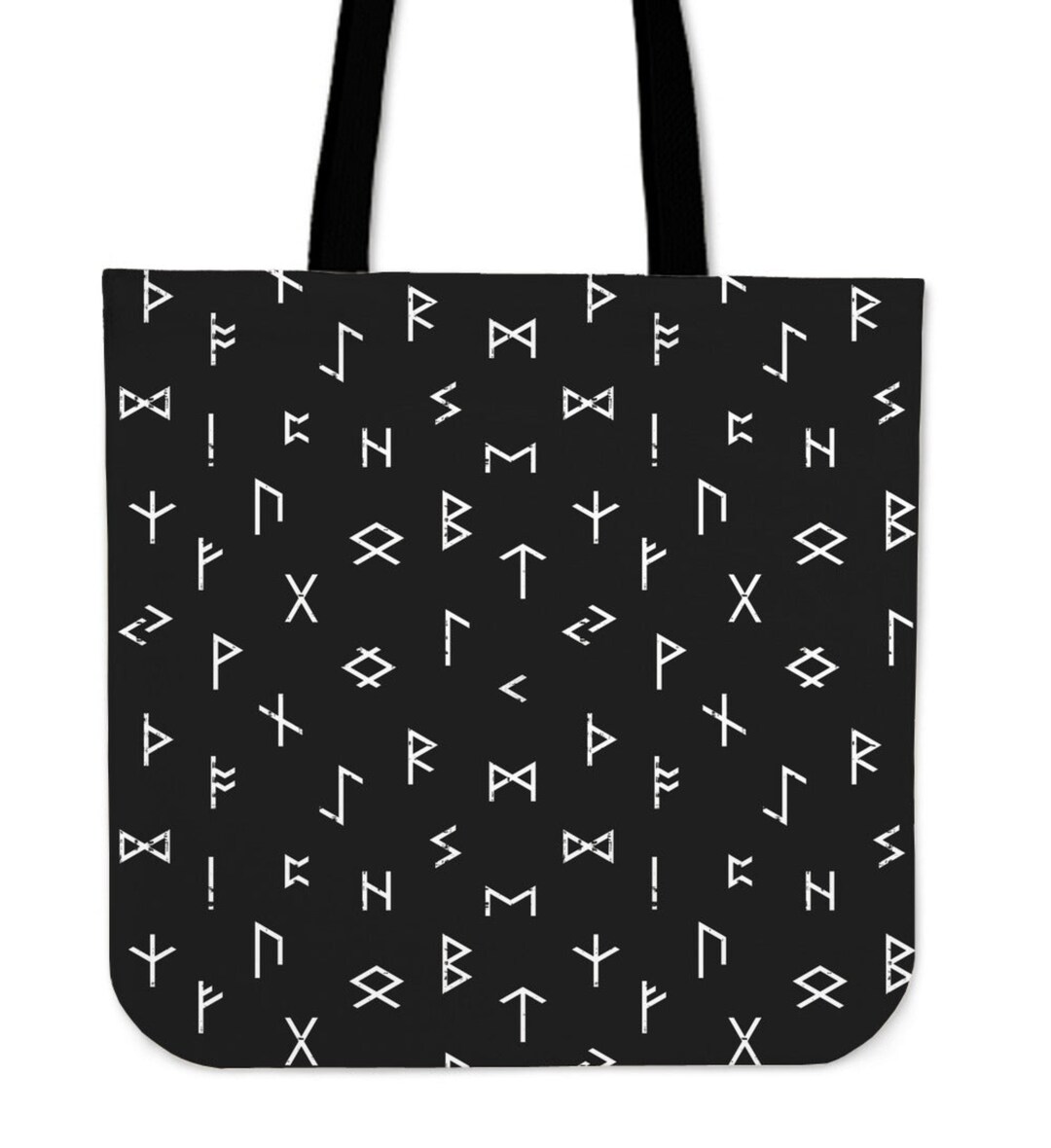 Rune Tote Bag Elder Futhark Norse, Viking Book Bag Gift for Readers ...