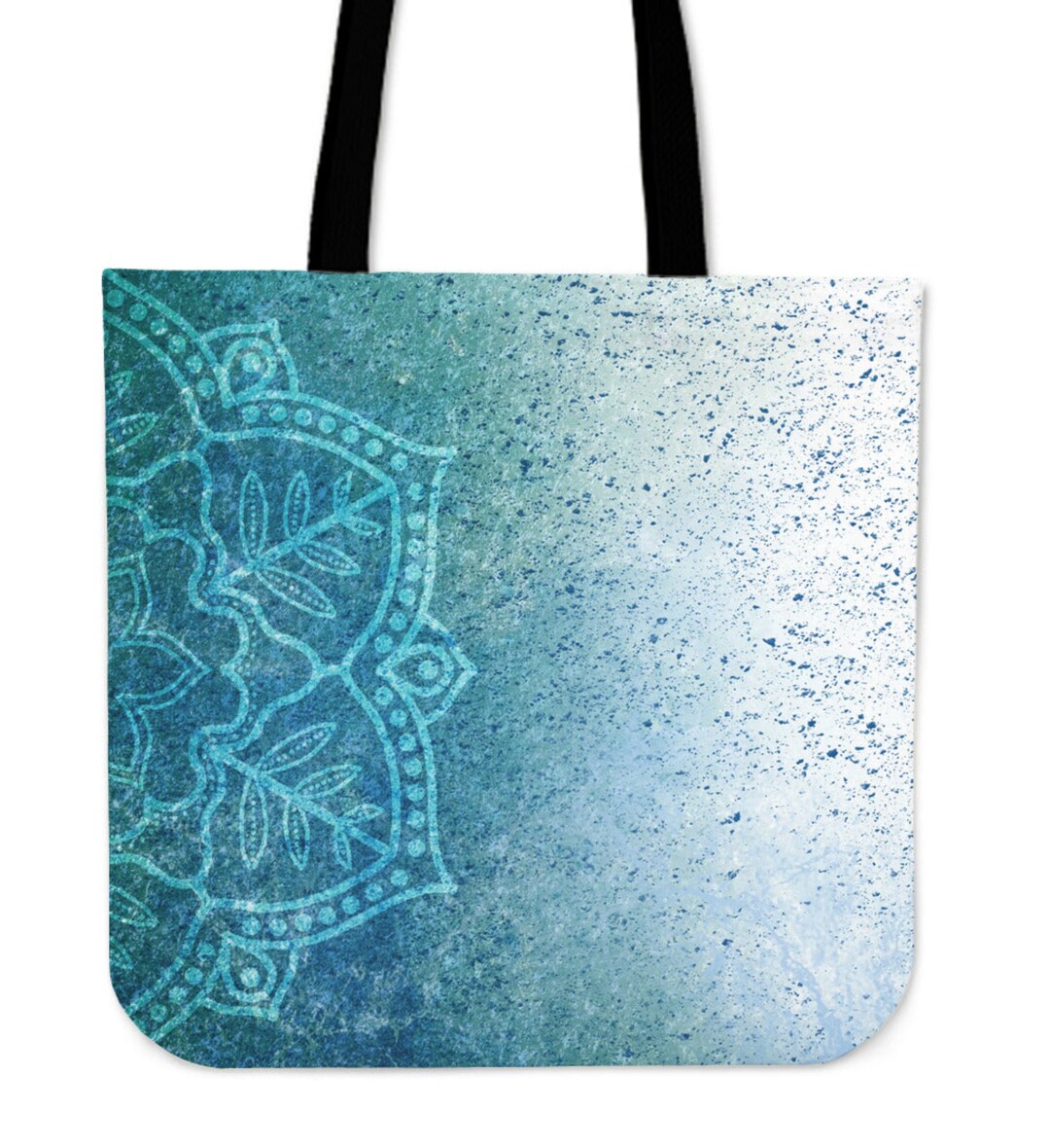 Blue Mandala Tote Bag Inspirational Gift for Spiritualists Wintery ...