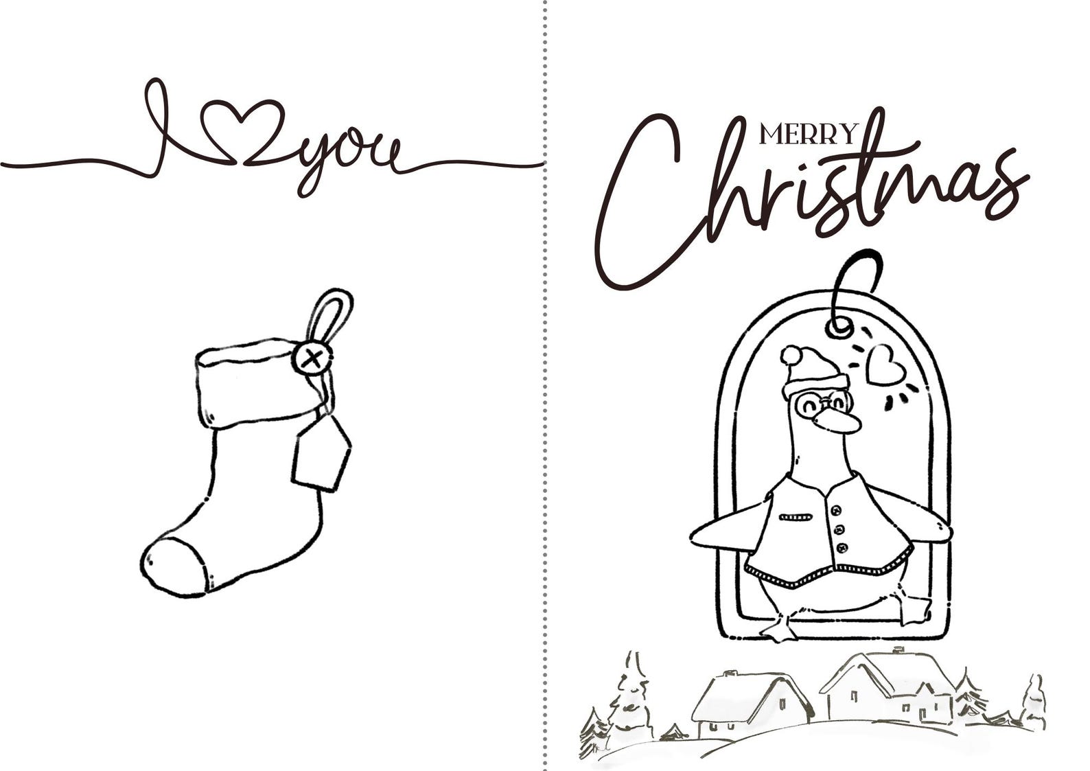 DIY Coloring Holiday Greeting Card Book: Cozy Christmas Thanksgiving ...
