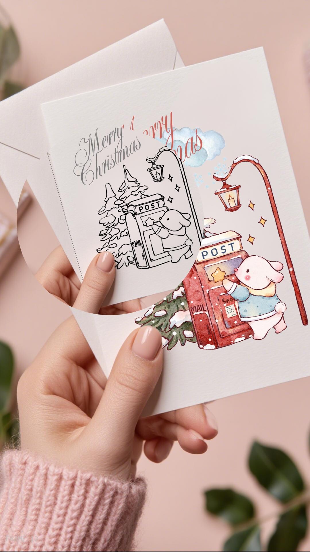 DIY Coloring Holiday Greeting Card Book: Cozy Christmas Thanksgiving ...