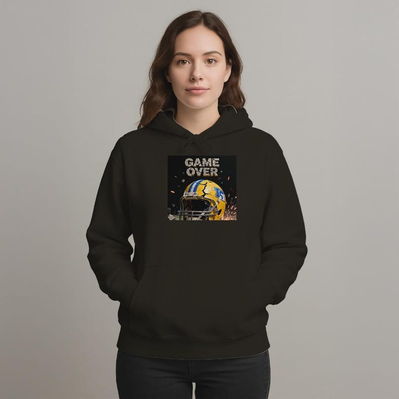 Unisex Heavy Blend Hooded Sweatshirt With Game Over Football Helmet ...