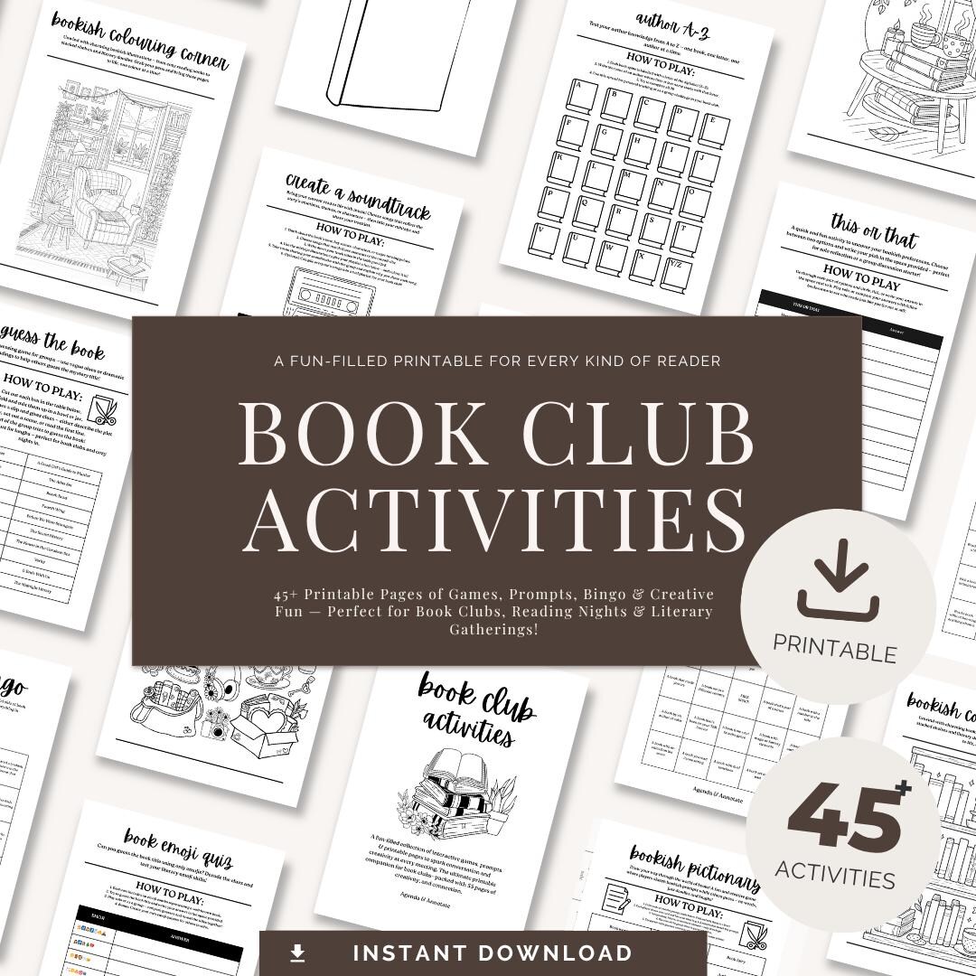 Book Club Activities Printable | 45+ Canva Editable Reading Activities ...