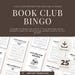 Book Club Bingo Printable | 25+ Canva Editable Reading Bingo Sheets ...