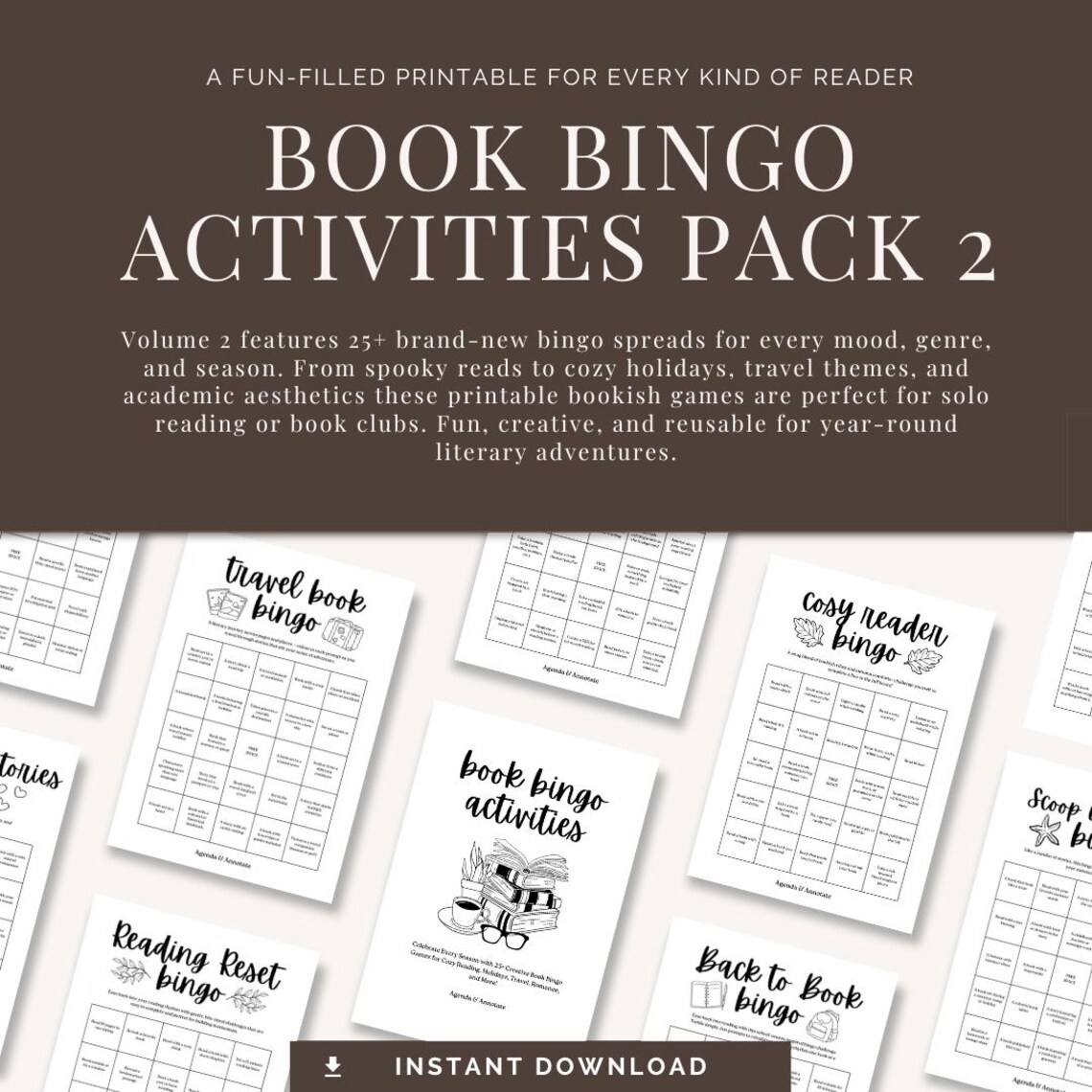 Editable Bookish Bingo Printable | 25+ Canva Templates | Reusable ...