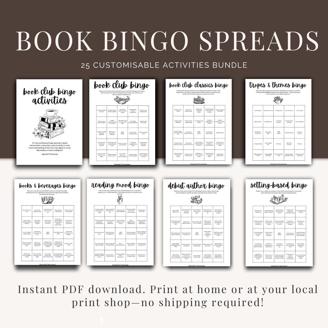 Book Club Bingo Printable | 25+ Canva Editable Reading Bingo Sheets ...