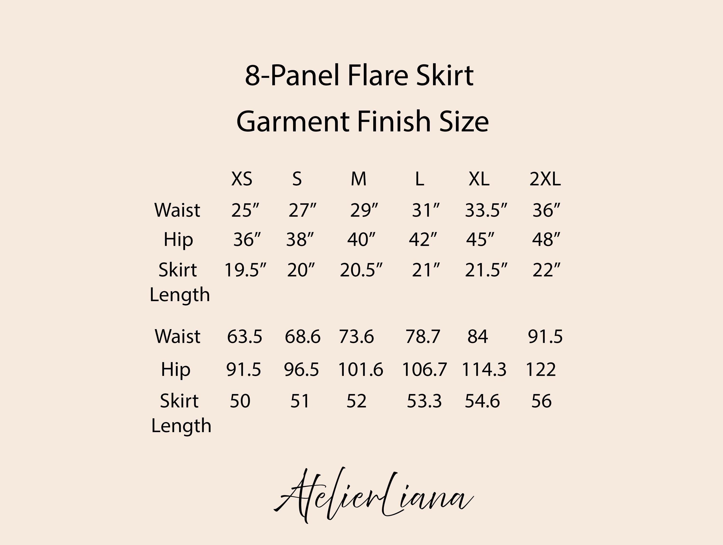 8-panel Flare Skirt PDF Sewing Pattern / Easy Sewing Except Zipper / - Etsy