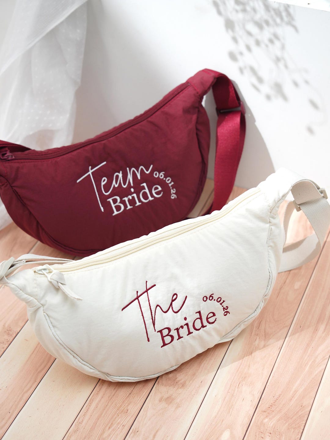 Crossbody Fanny Pack, Team Bride Bags, Embroidered Name, Bride Gifts ...