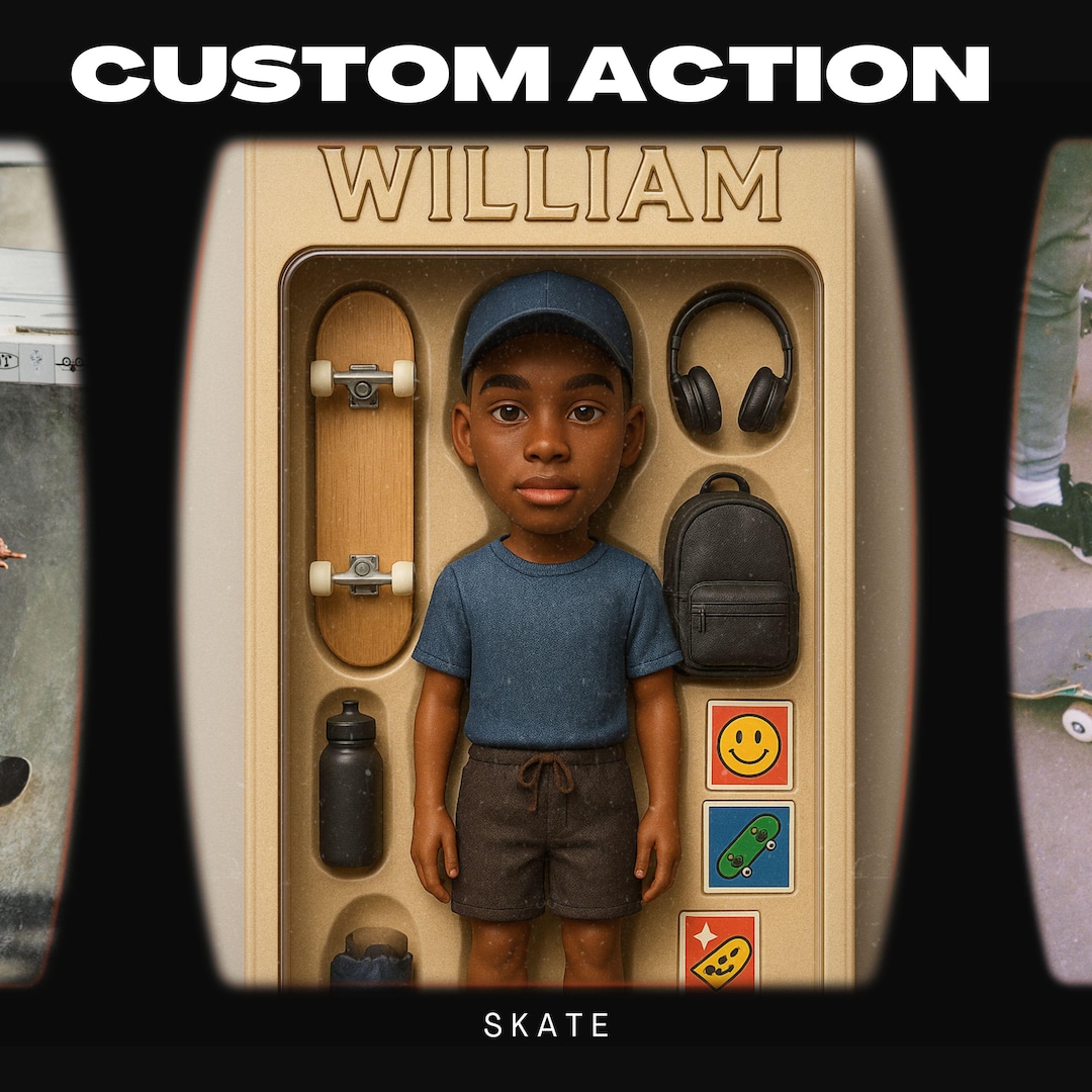 Custom Action Figure, Toy Figure From Your Photo, Personalized Starter ...