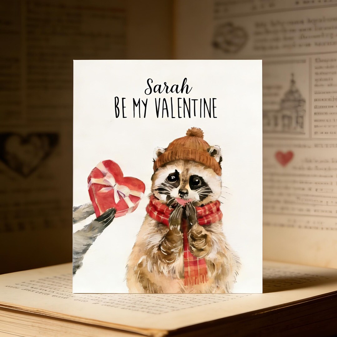 Funny Raccoon Valentine's Cards, Raccoon Themed Valentine & Anniversary ...