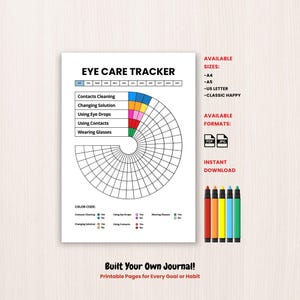 Eye Care Tracker Printable Contacts Tracker Eye Health Planner Vision ...