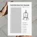 Painting Tracker Yearly, Printable Painting Practice Log, Digital ...