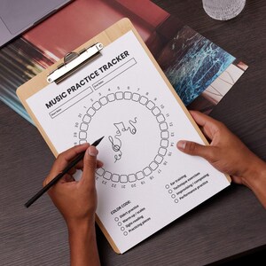 Music Tracker Printable Monthly Instrument Practice Log Daily Voice ...