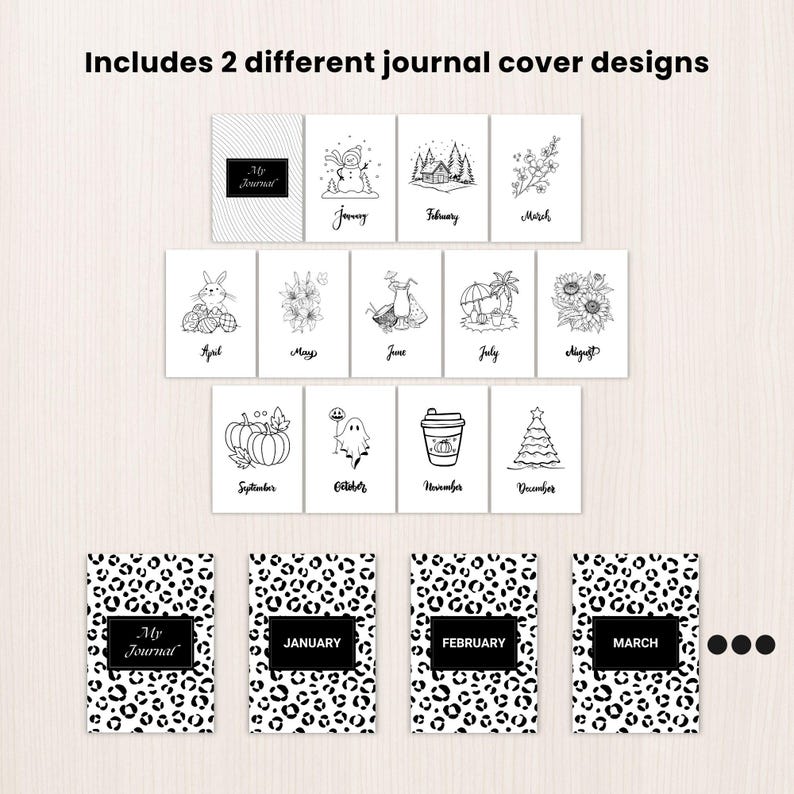 Monthly Bullet Journal Bundle Printable Ultimate Planner Template ...