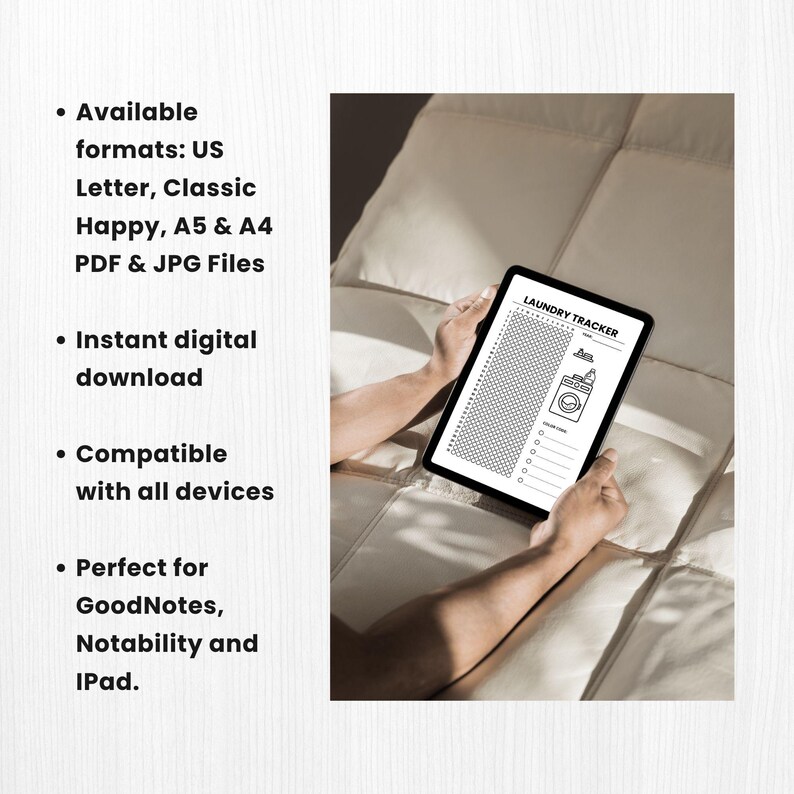 Laundry Tracker Printable Yearly Laundry Log Household Chore Planner ...