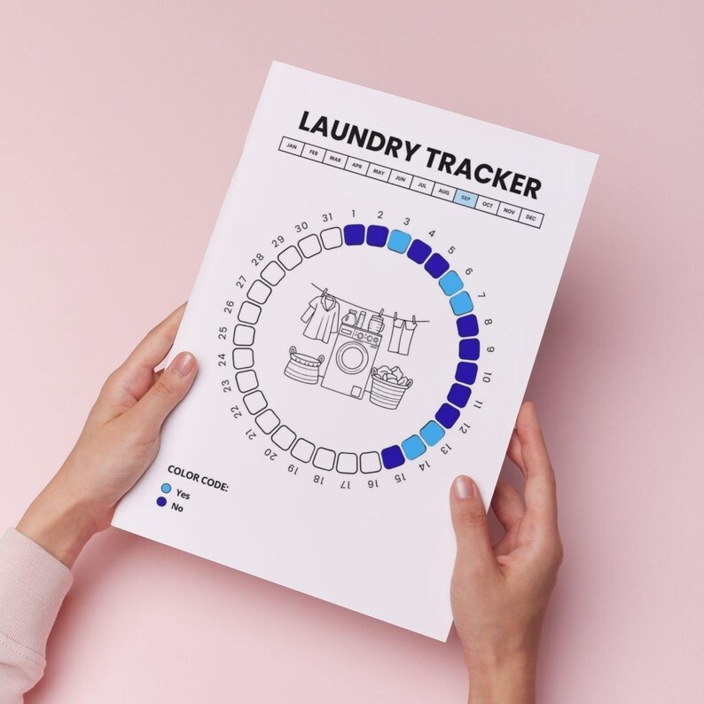 Laundry Tracker Printable Journal Page Daily Laundry Log Household ...