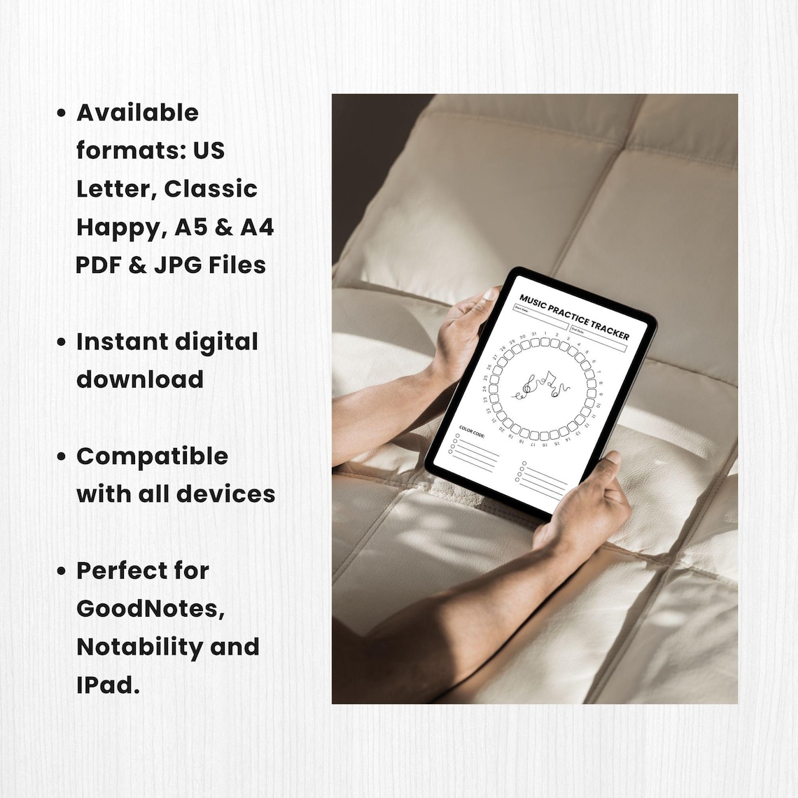 Music Tracker Printable Monthly Instrument Practice Log Daily Voice ...