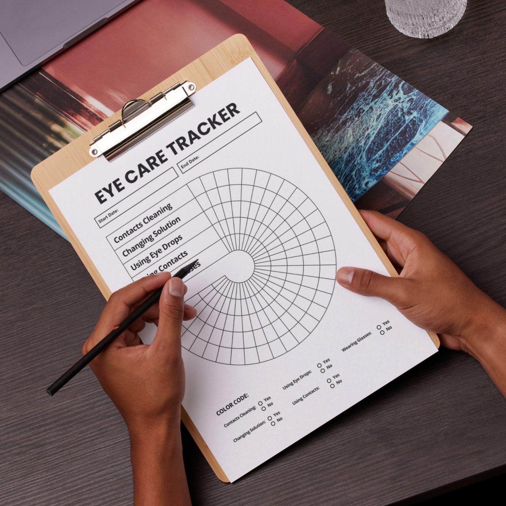 Eye Care Tracker Printable Contacts Tracker Eye Health Planner Vision ...