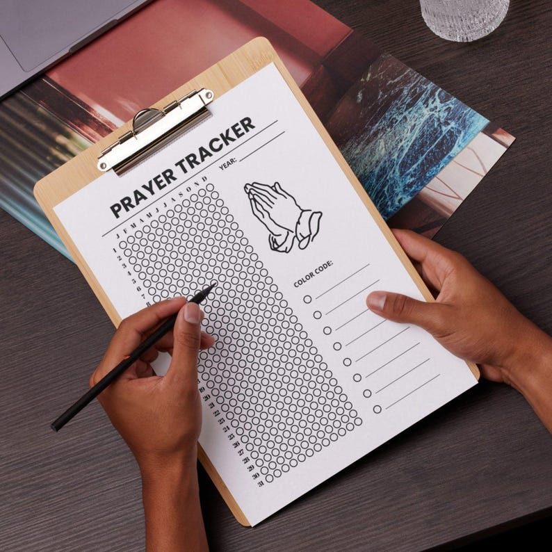 Prayer Tracker Yearly Printable Prayer Journal Page Daily Prayer Log ...