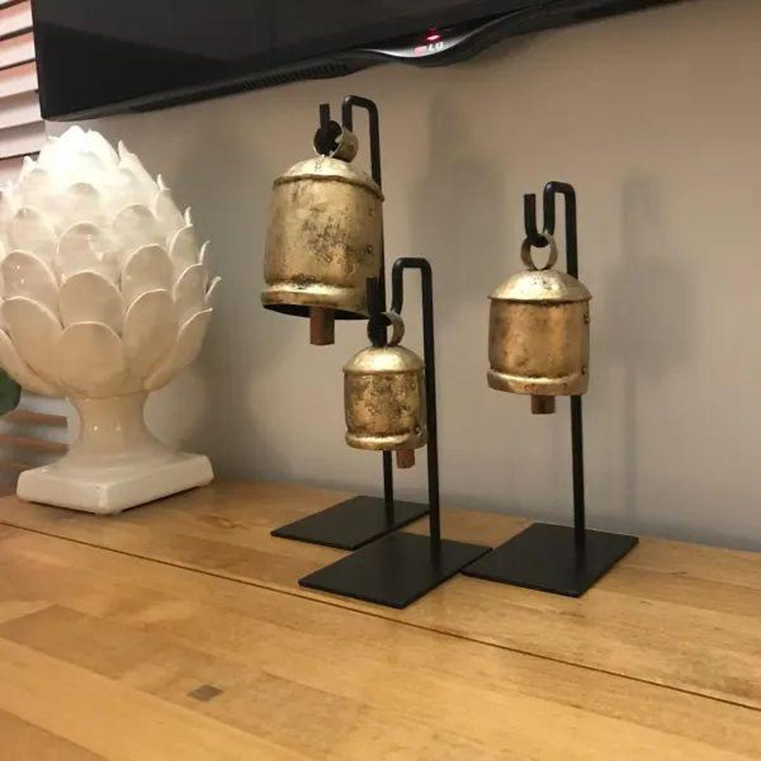 Caste Iron Table Bell | Rustic Desk Bell | Vintage Cell Bell for Home ...