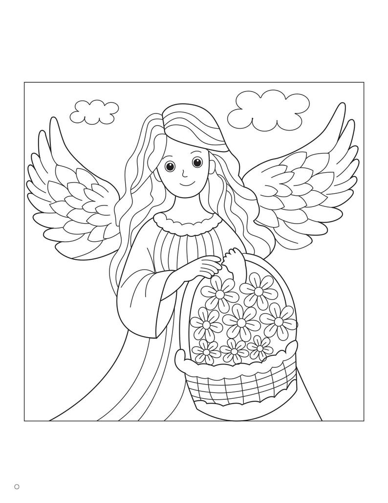 Angel Coloring Pages: 25 Printable Designs for Kids (PDF Download) - Etsy