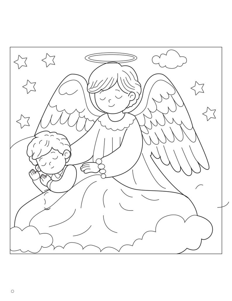 Angel Coloring Pages: 25 Printable Designs for Kids (PDF Download) - Etsy
