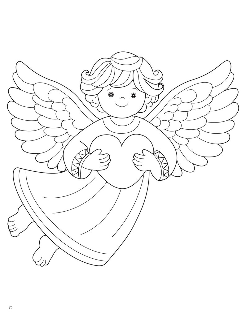Angel Coloring Pages: 25 Printable Designs for Kids (PDF Download) - Etsy